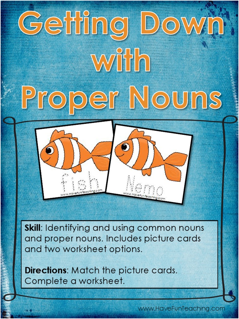 Getting Down With Proper Nouns Activity | PDF | Syntax | Rules