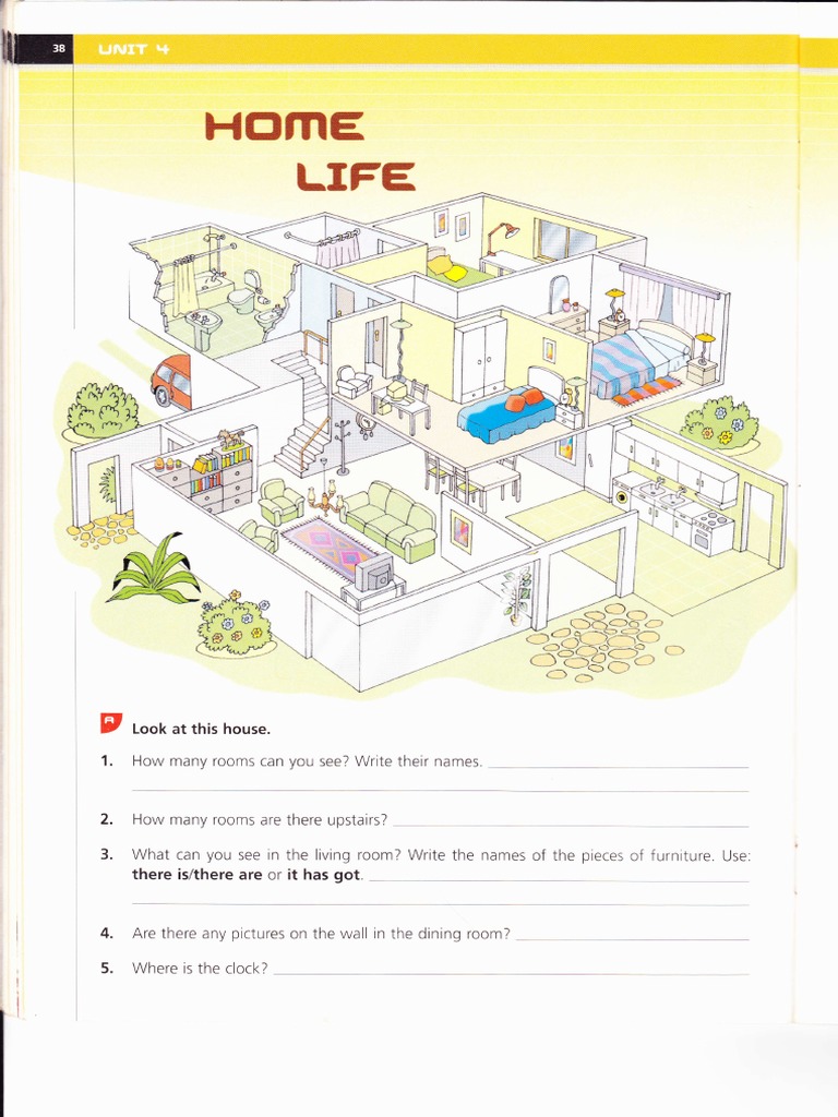 House Furniture, Objects, Preposition of Place, Adjectives PDF | PDF ...