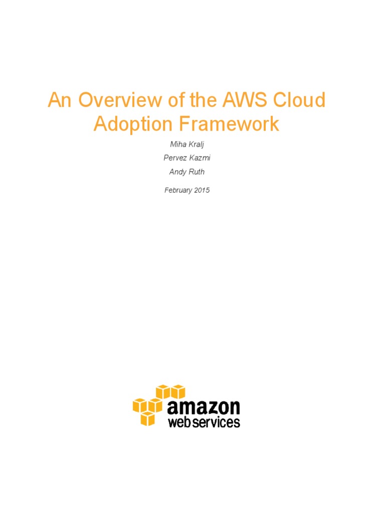 Aws Cloud Adoption Framework Pdf Cloud Computing Itil