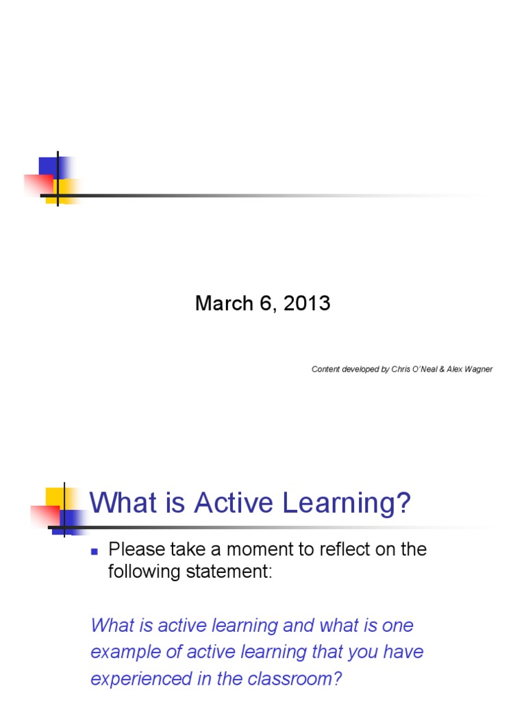 Active Learning Workshop Overview | PDF | Inquiry Based Learning ...