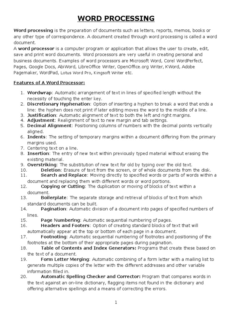 ICT For SHS: Word Processing - Microsoft Word 2010 | PDF | Microsoft ...
