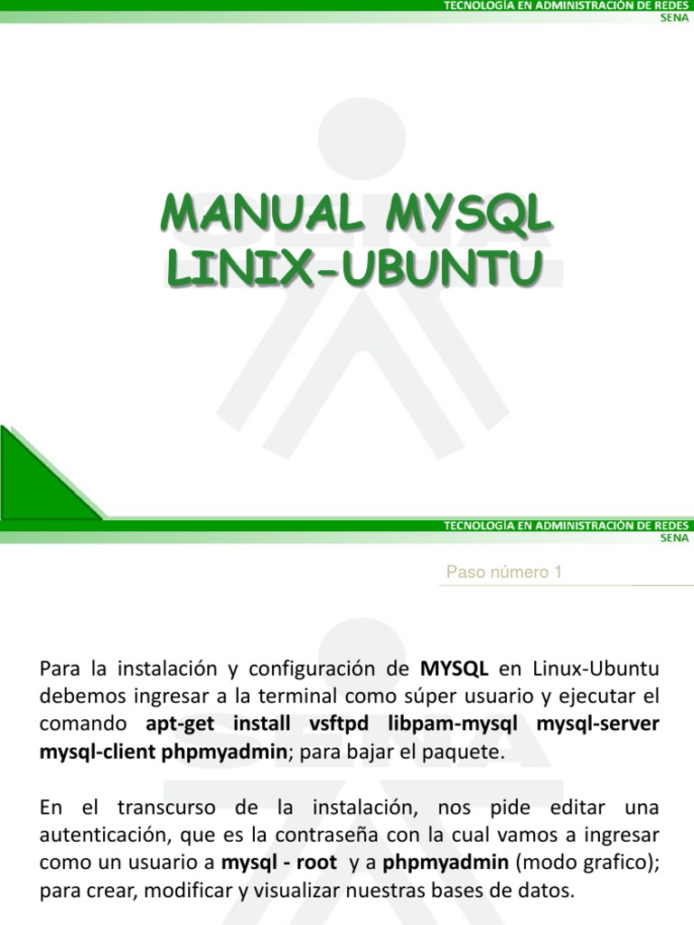 Manual Mysql Linux Ubuntu | PDF | Autenticación | Software