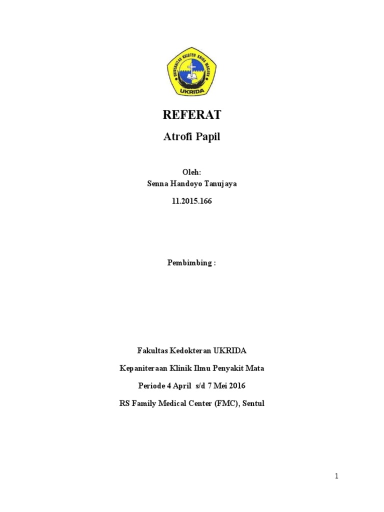 Atrofi Papil | PDF