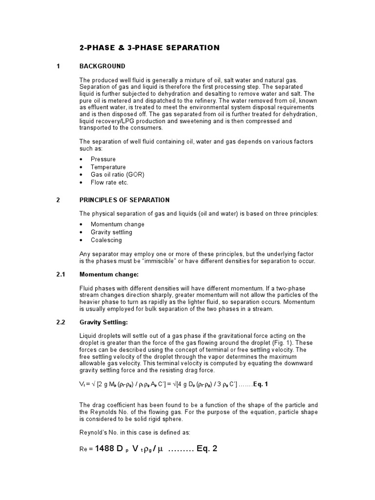 2 3 Phase Separation System | PDF | Drop (Liquid) | Chemical Engineering