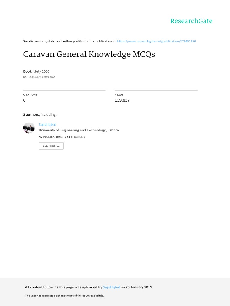 Caravan General Knowledge | PDF | Rock (Geology) | Balance Of Trade