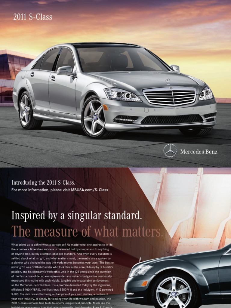 2011 S Class | PDF | Headlamp | Automatic Transmission