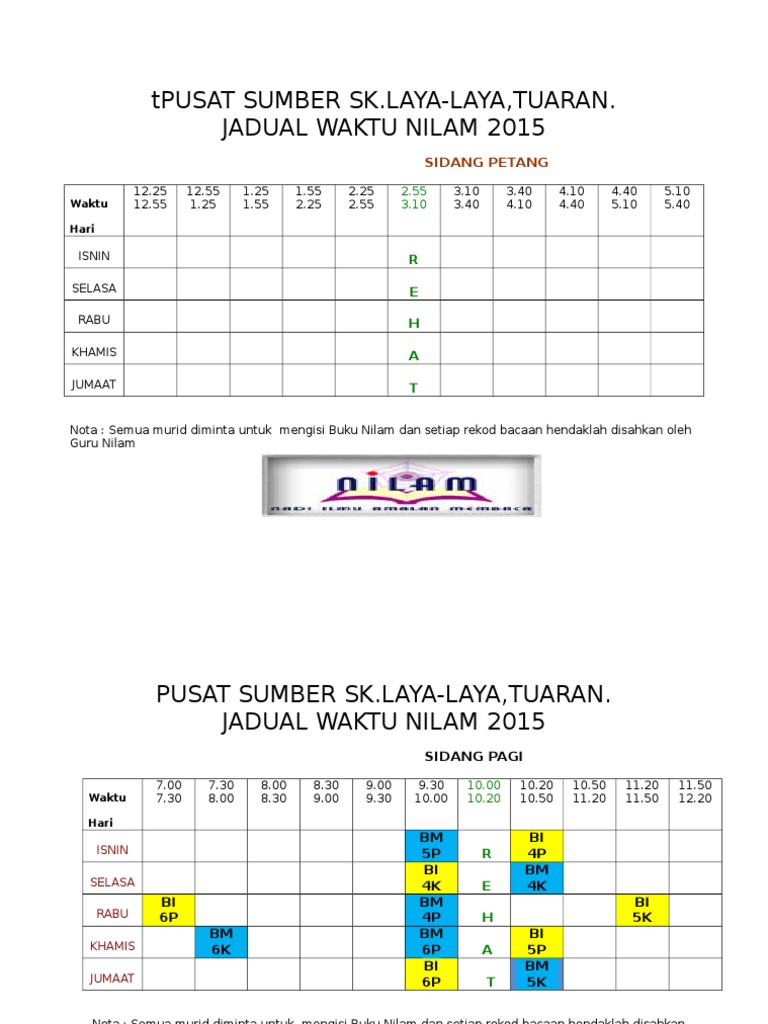 Jadual Nilam | PDF