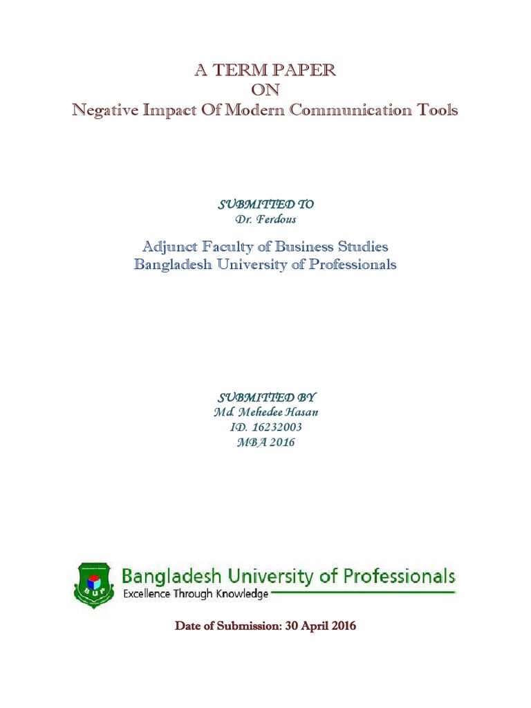 Negative Effects of Communication Tools | PDF | Telegraphy | Social Media