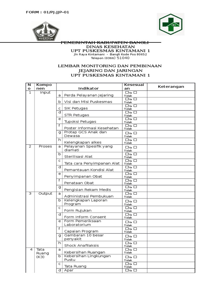 Lembar Pembinaan Jejaring