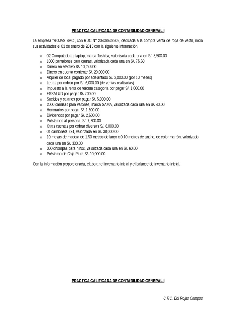 Contabilidad General I | Descargar gratis PDF | Economias | Business