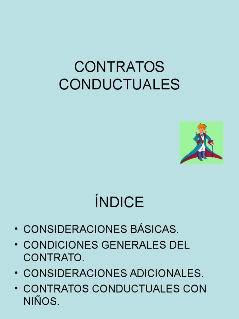 CONTRATOS CONDUCTUALES | Comportamiento | Conceptos psicologicos