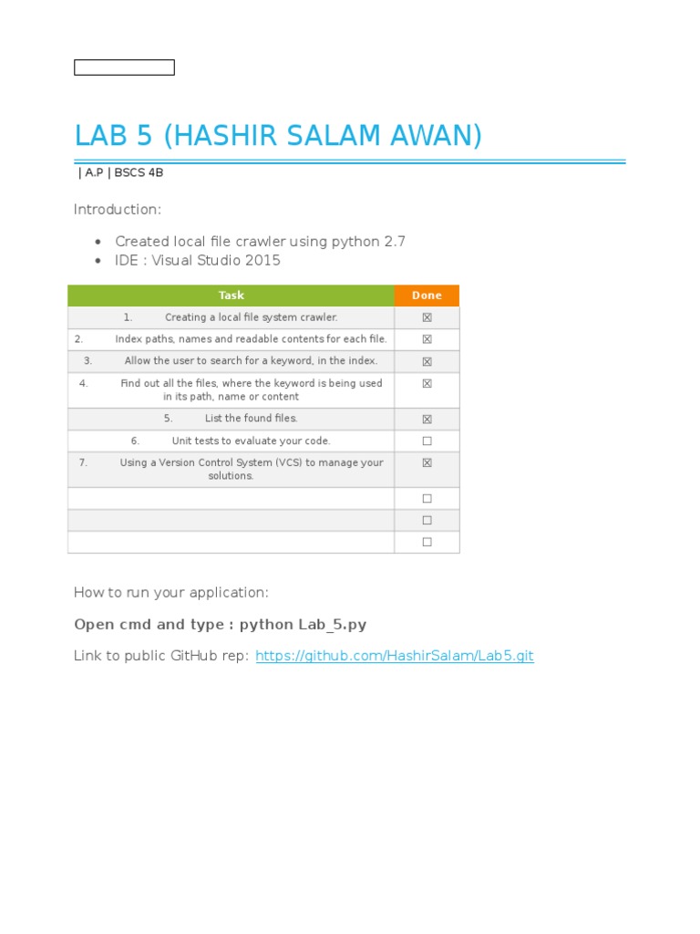 Lab 5 (Hashir Salam Awan) : Created Local File Crawler Using Python 2.7 ...