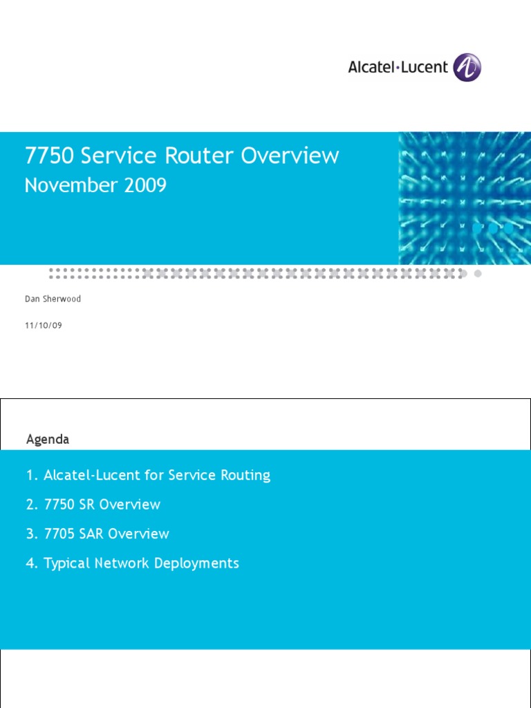 Alcatel Lucent 7750 Service Router Overview | PDF | Virtual Private ...