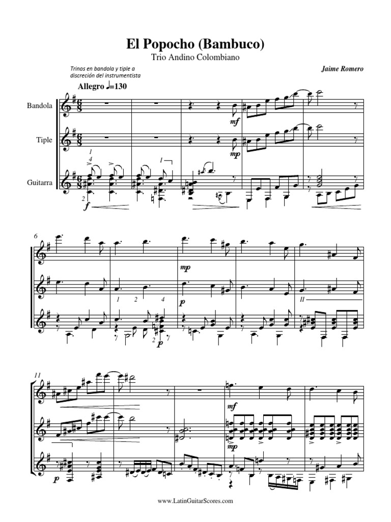 [Título] El Popocho (Bambuco), un tradicional bambuco colombiano ...