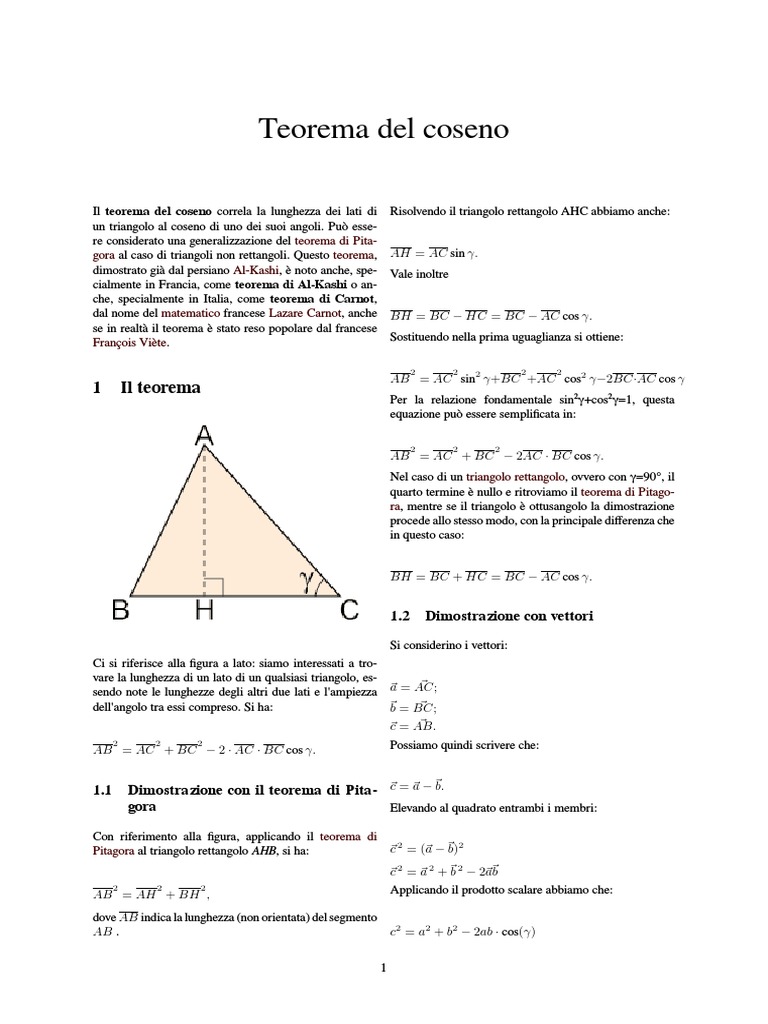 Teorema Del Coseno | PDF