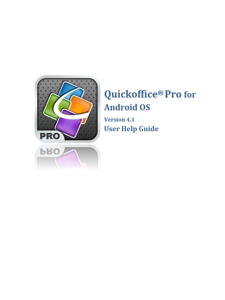 Quickoffice Pro 4 | PDF | Spreadsheet | Icon (Computing)