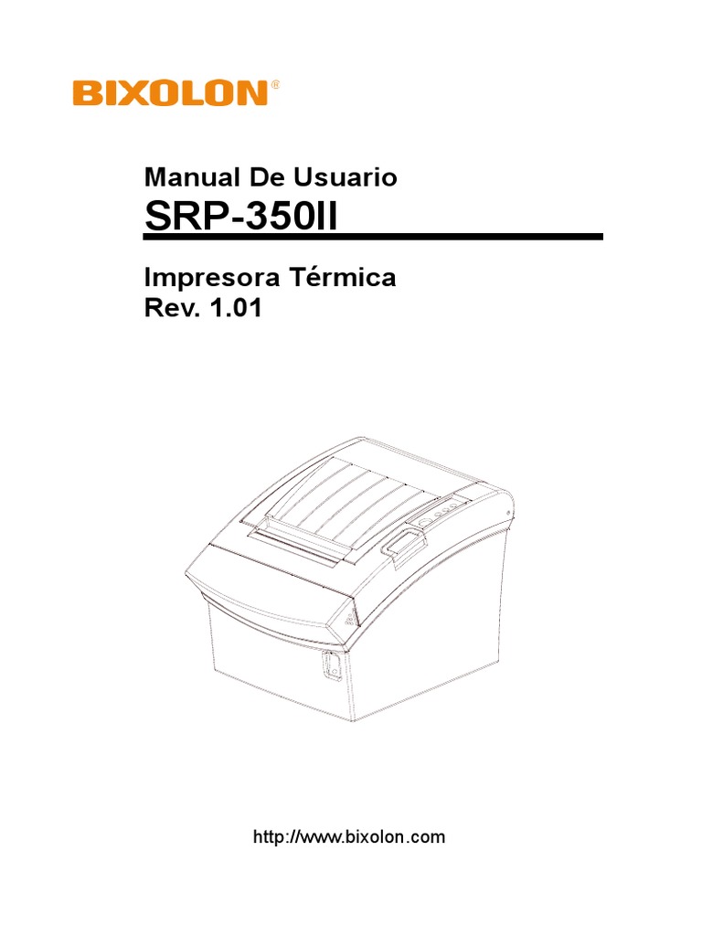 Manual Usuario Bixolon Srp-350II | PDF | Impresora (Computación) | USB