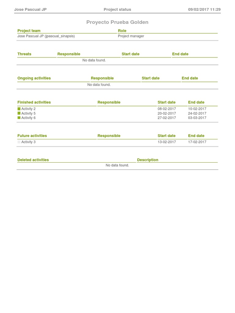 Project Status Report | PDF