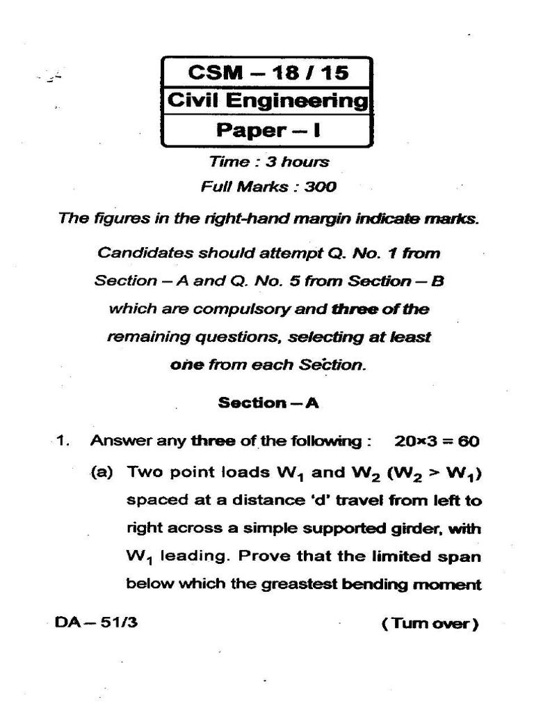 CSM 15 18 Civil Engineering Paper-1 | PDF