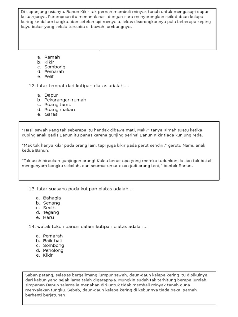 Soal Cerpen | PDF