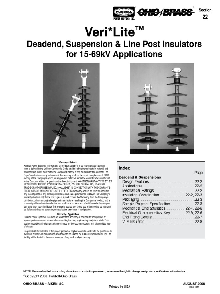 Catalogo Iusa | Electric Arc | Insulator (Electricity)