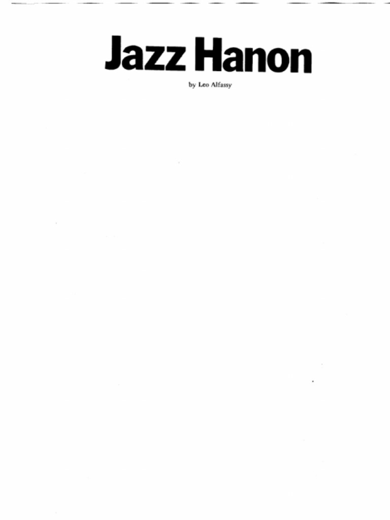Leo Alfassy Jazz Hanon-01 PDF | PDF Leo Alfassy Jazz Hanon-01 PDF | PDF
