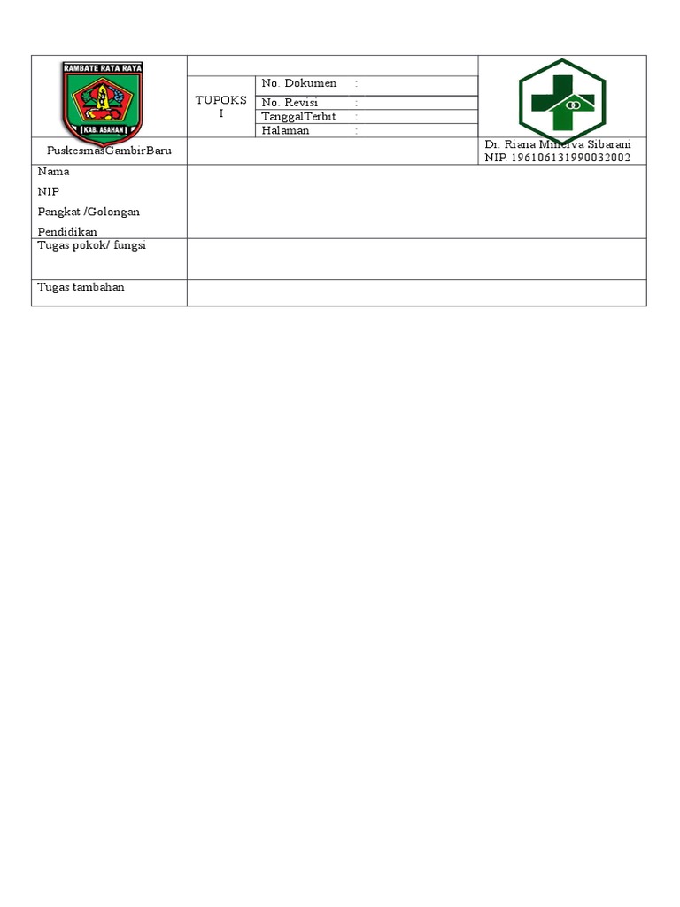 Format Tupoksi | PDF