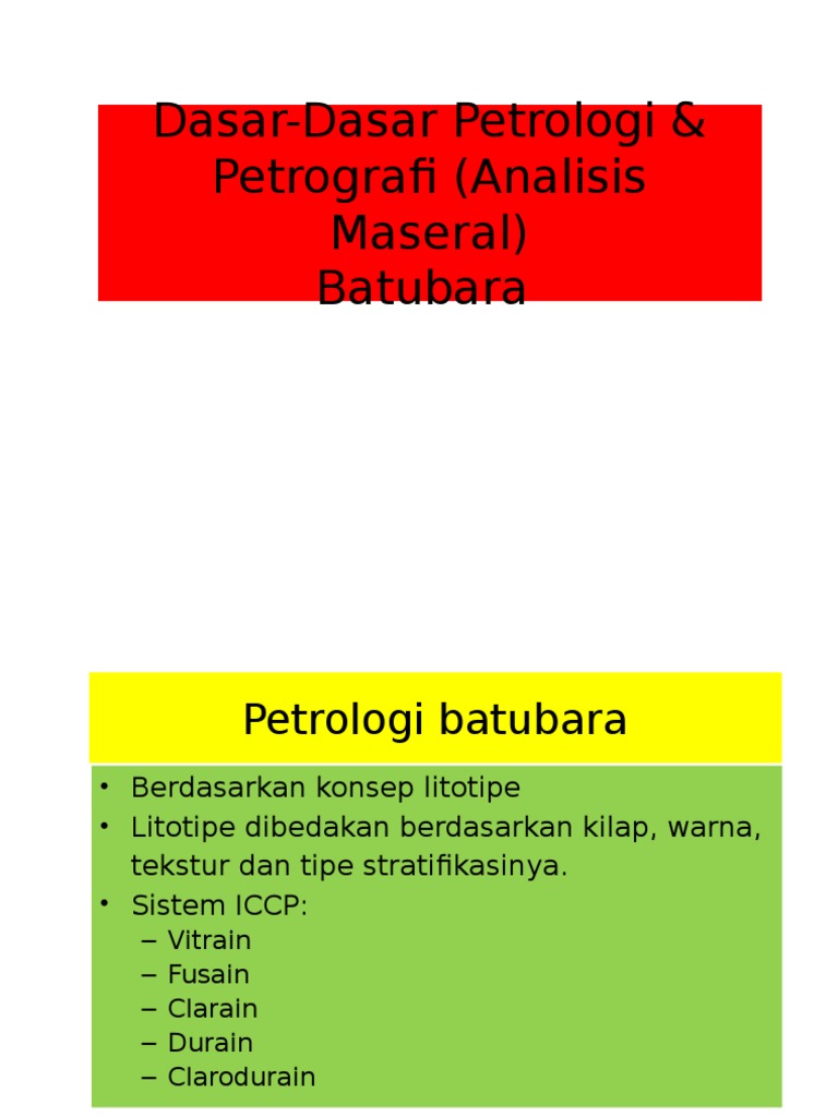Petrografi Batubara | PDF