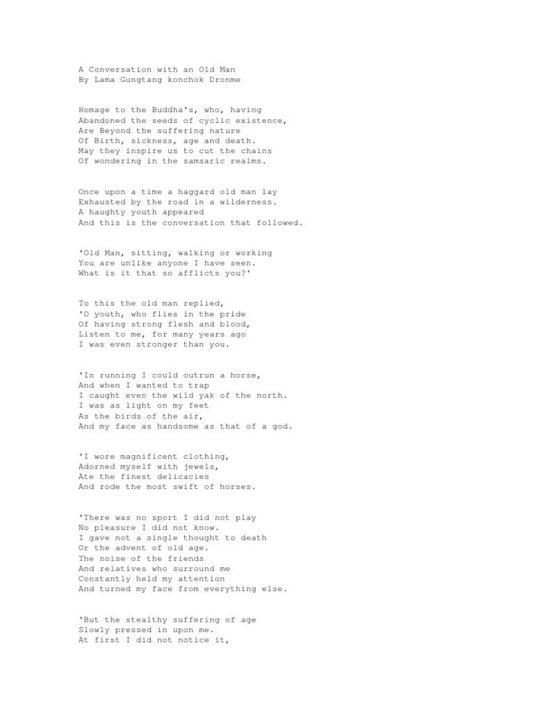 A Conversation With A Old Man PDF | PDF | Spirituality | Meditation