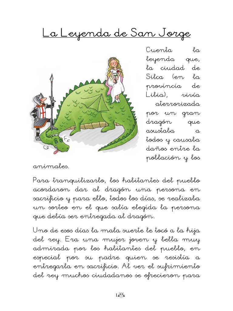 La Leyenda de San Jorge para Niños | PDF | Continuar | Ocio