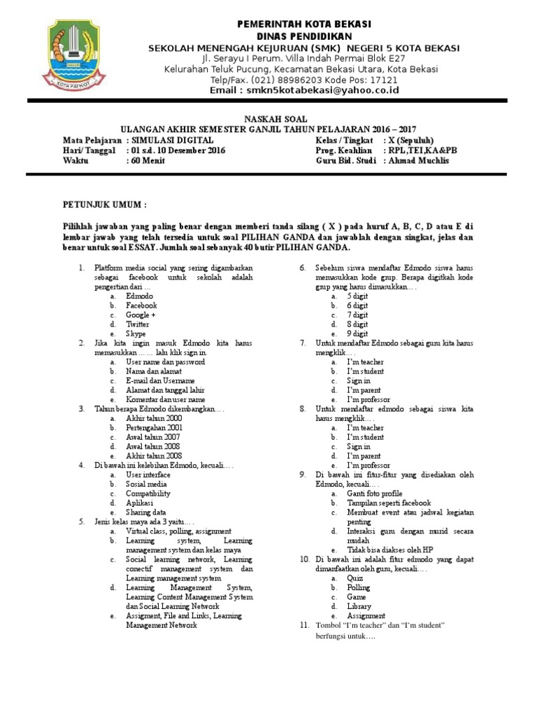 Soal PG Simdig | PDF