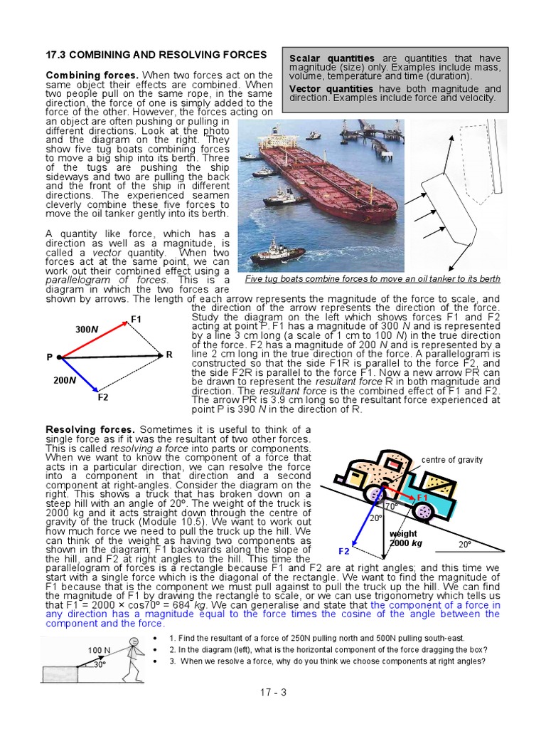 How to combine and resolve forces | PDF | Force | Euclidean Vector