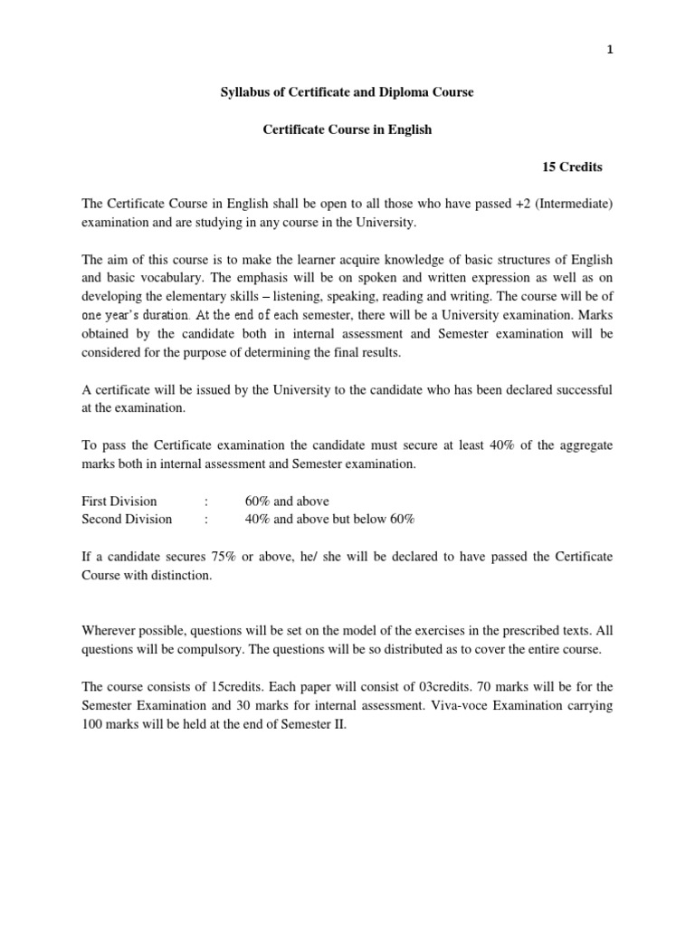 Certificate and Diploma | PDF | English Grammar | English Language