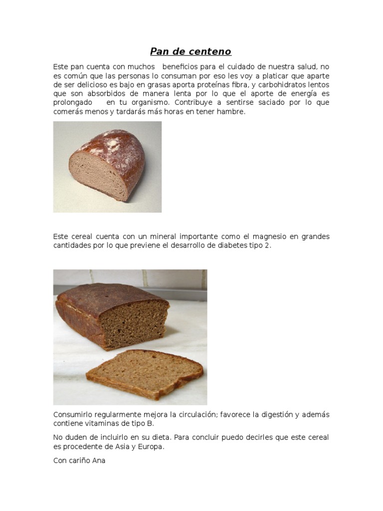 Pan de Centeno | PDF