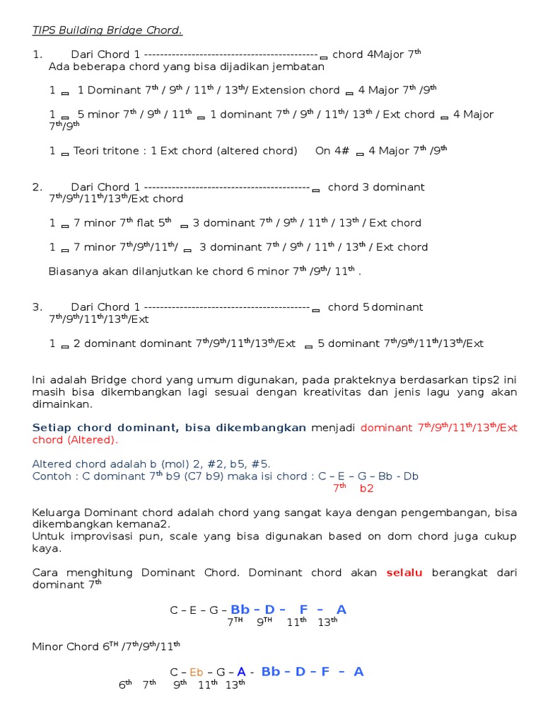 TIPS Building Bridge Chord | PDF