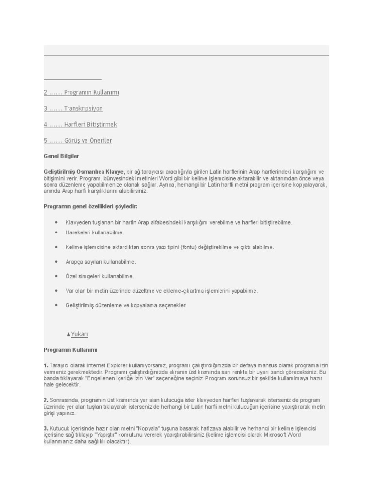 Arapça Klavye | PDF