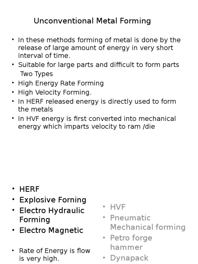 Unconventional Forming | PDF | Explosive Material | Inductor