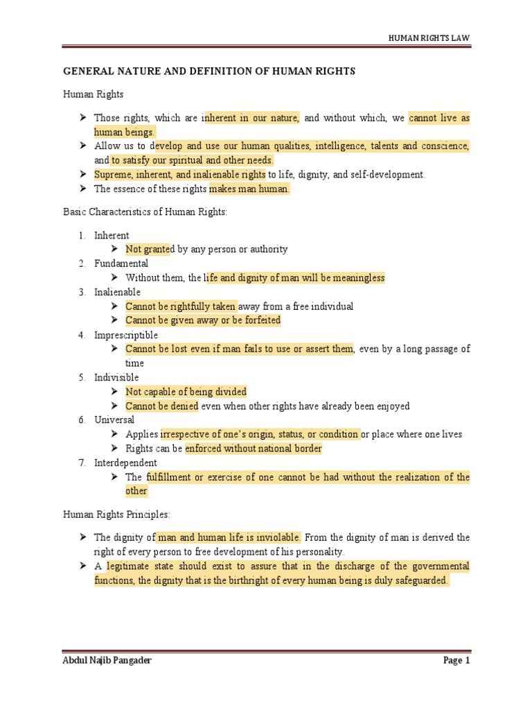 Human Rights Law | PDF | Natural And Legal Rights | Human Rights