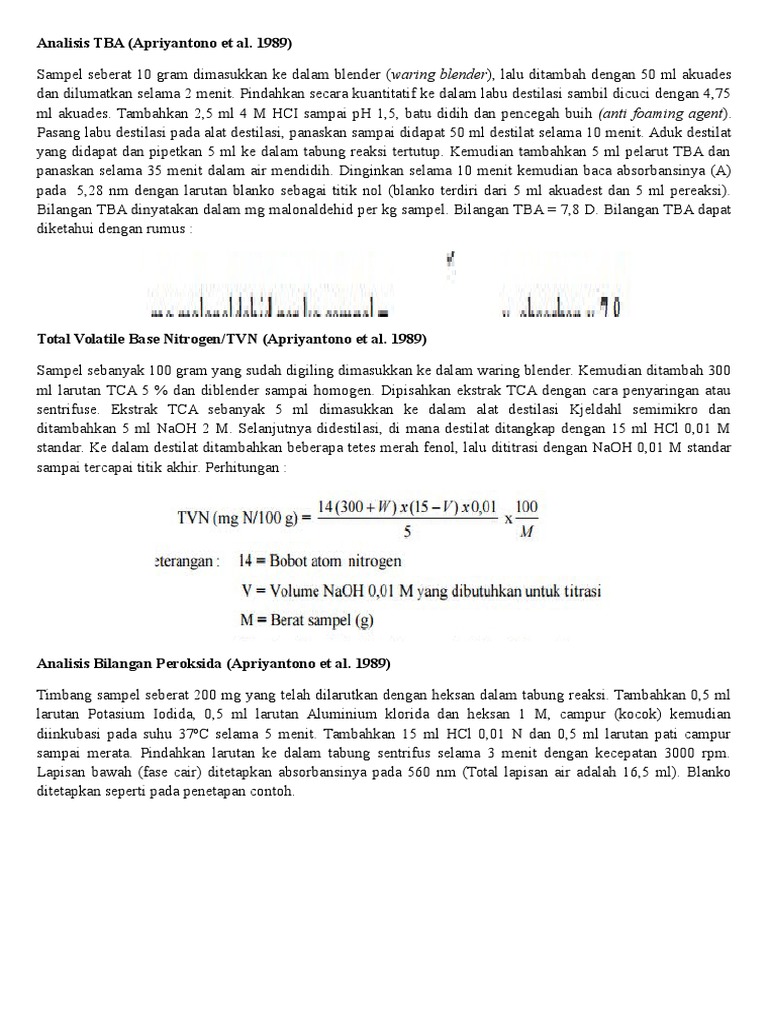 Analisis TMA, TMAO Dan TVB Metode Conway | PDF