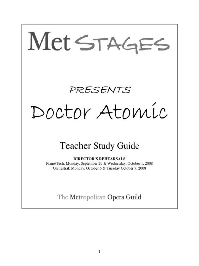 Doctor Atomic Opera | PDF | Opera | Singing