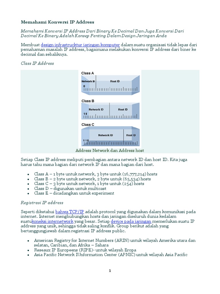 Panduan Konversi IP Address | PDF