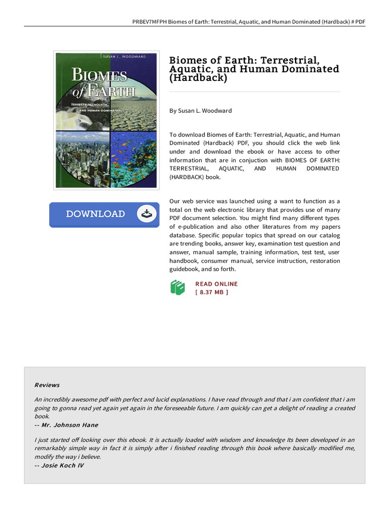 Biomes of Earth Terrestrial Aquatic and Human Do PDF | PDF | E Books ...