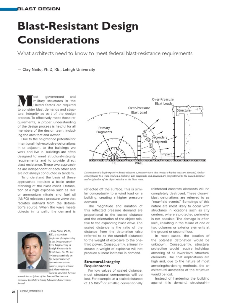As-11WI-6 Blast Resistant Design Considerations | PDF | Precast ...