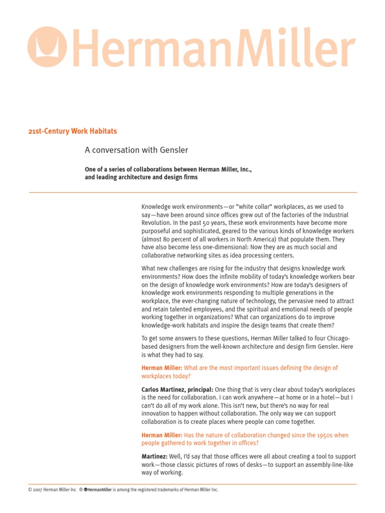 WP 21st-Century Work Habitats | PDF | Anthropology | Brand