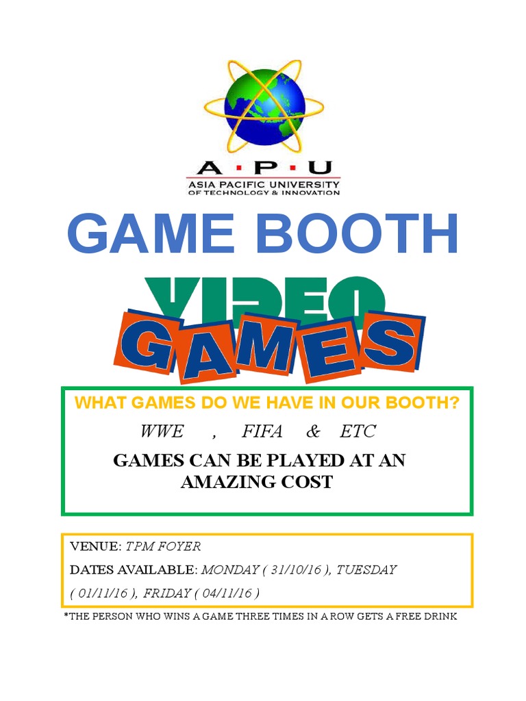 Game Booth Flyer | PDF