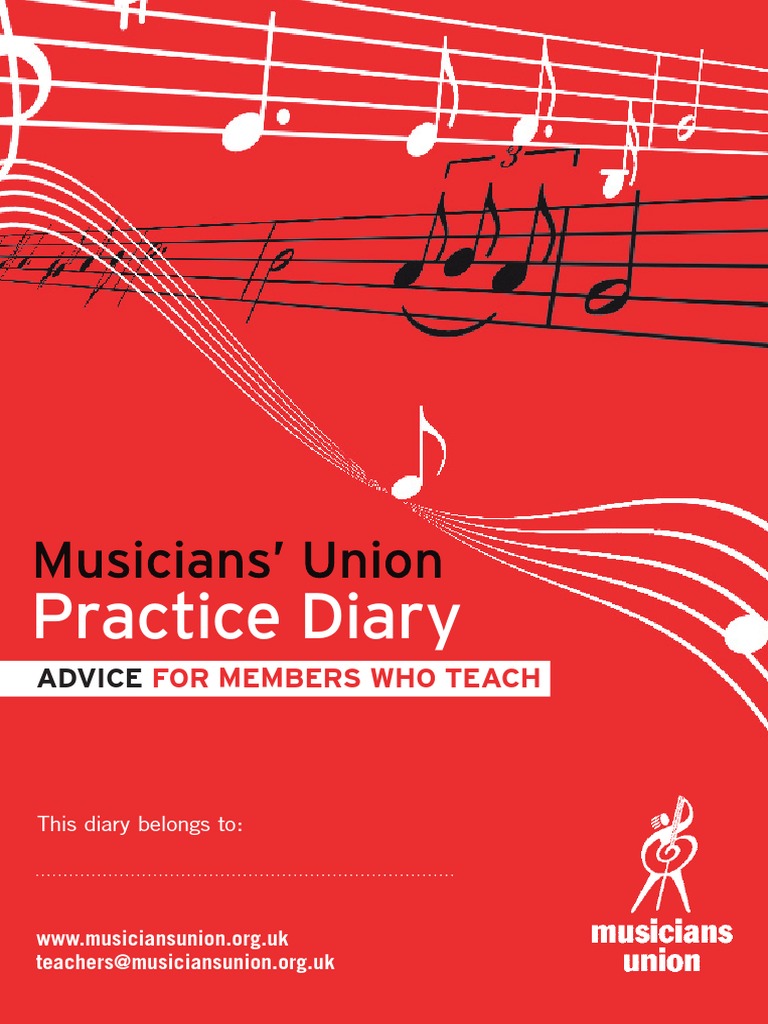 Practice Diary: Musicians' Union | PDF | Tempo | Musical Compositions