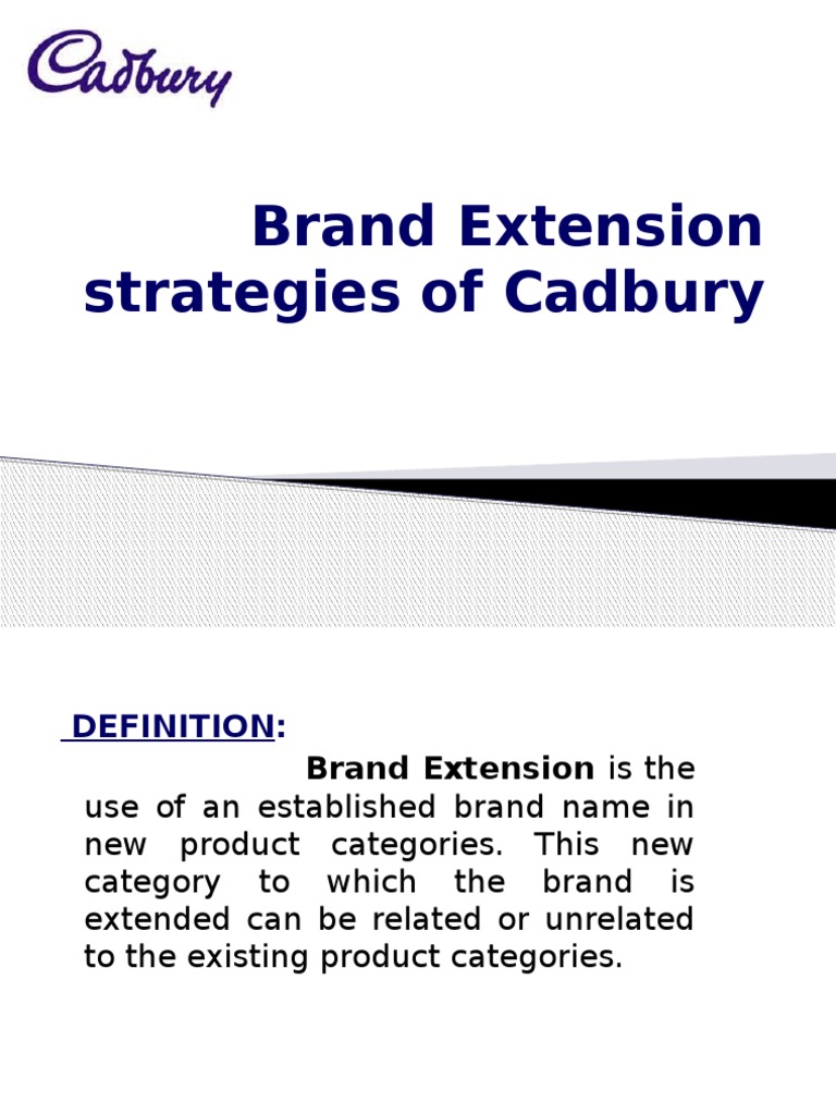 Cadbury's Brand Extension Strategies | PDF