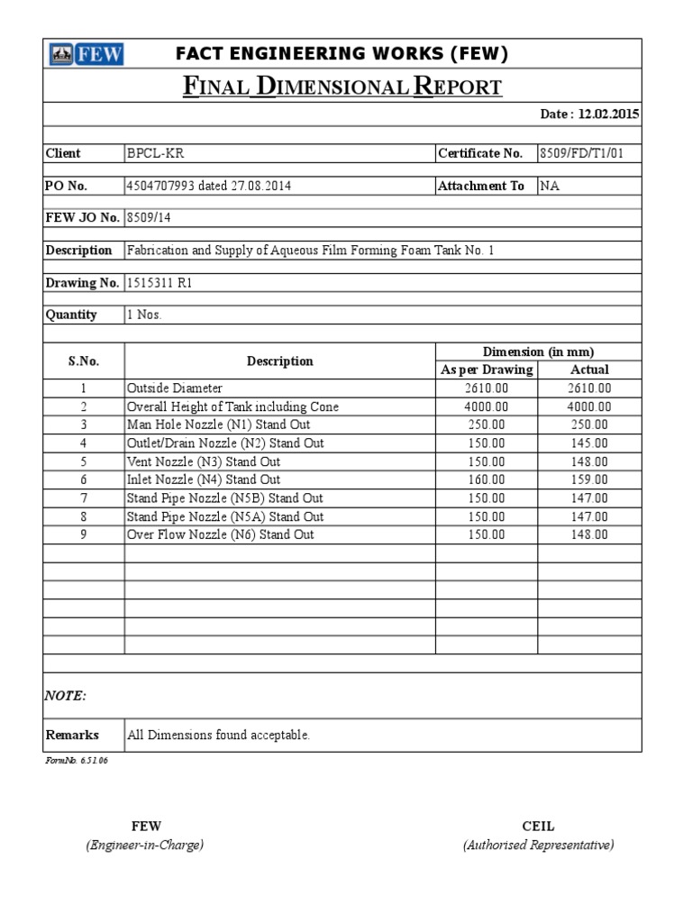 8615 Nozzle Orientation Report 01 | PDF | Nozzle | Mechanical Engineering