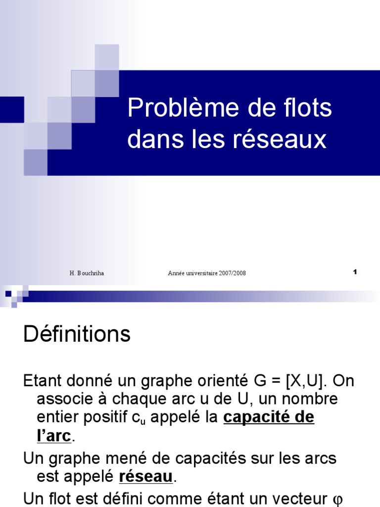 Problèmes de Flots | PDF | Théorie des graphes | Concepts mathématiques