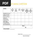 Fruit Carving Guidelines and Criteria For Judging | PDF